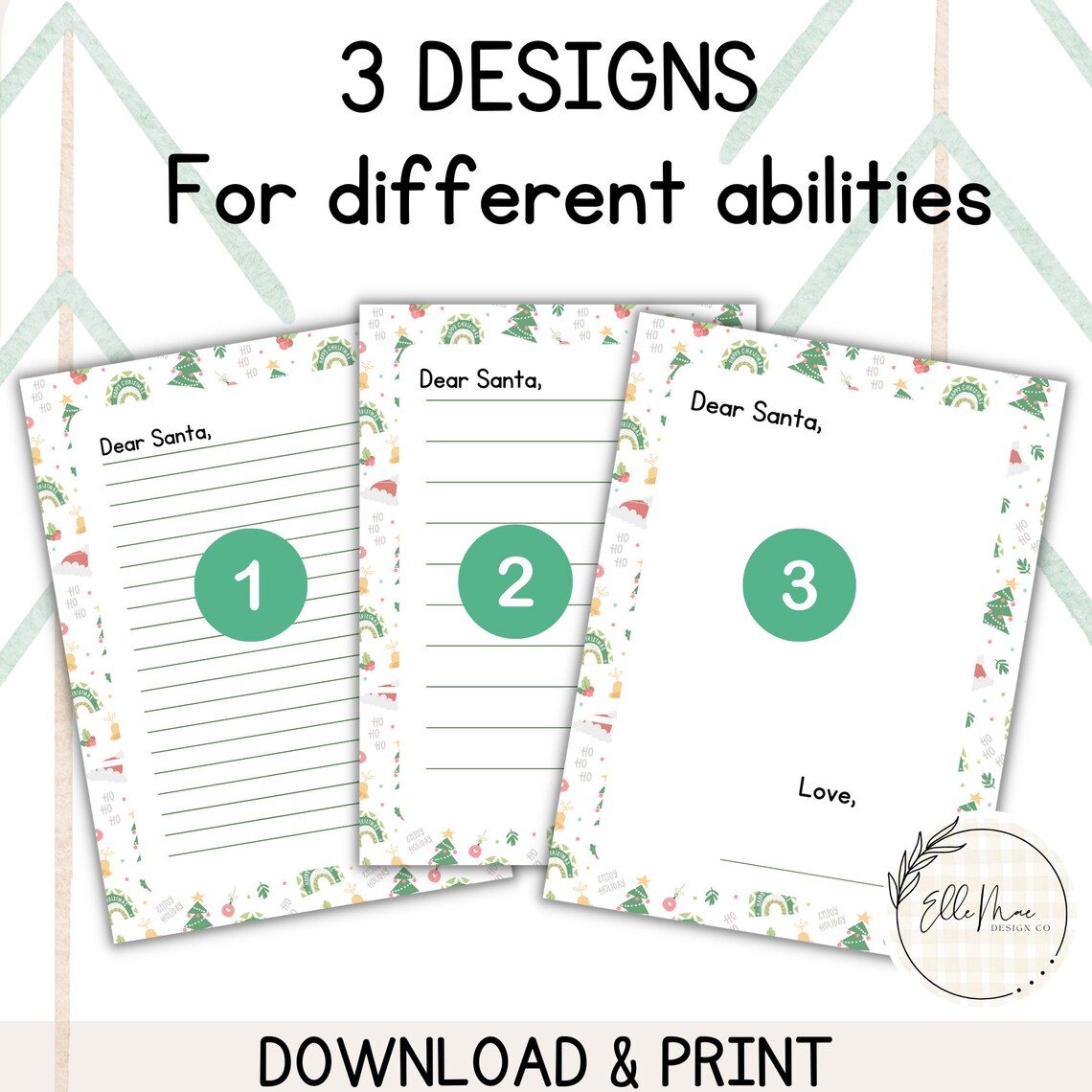 Letter to Santa Kids Christmas Printable Holiday Paper - Etsy