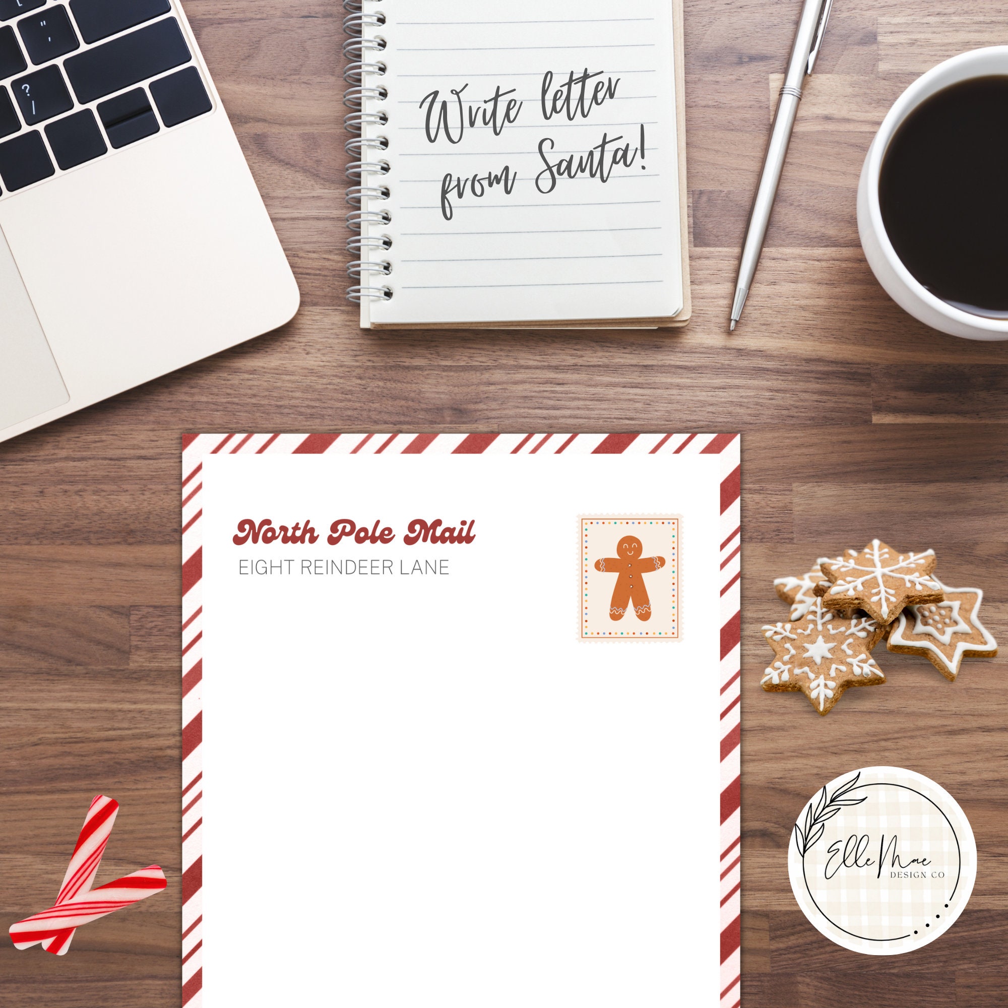 Letter From Santa Claus Kids Christmas Printable Holiday Paper Wishlist ...