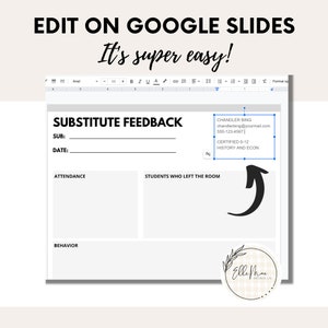 Substitute Teacher Note • Simple Modern Feedback • While You Were Out ...