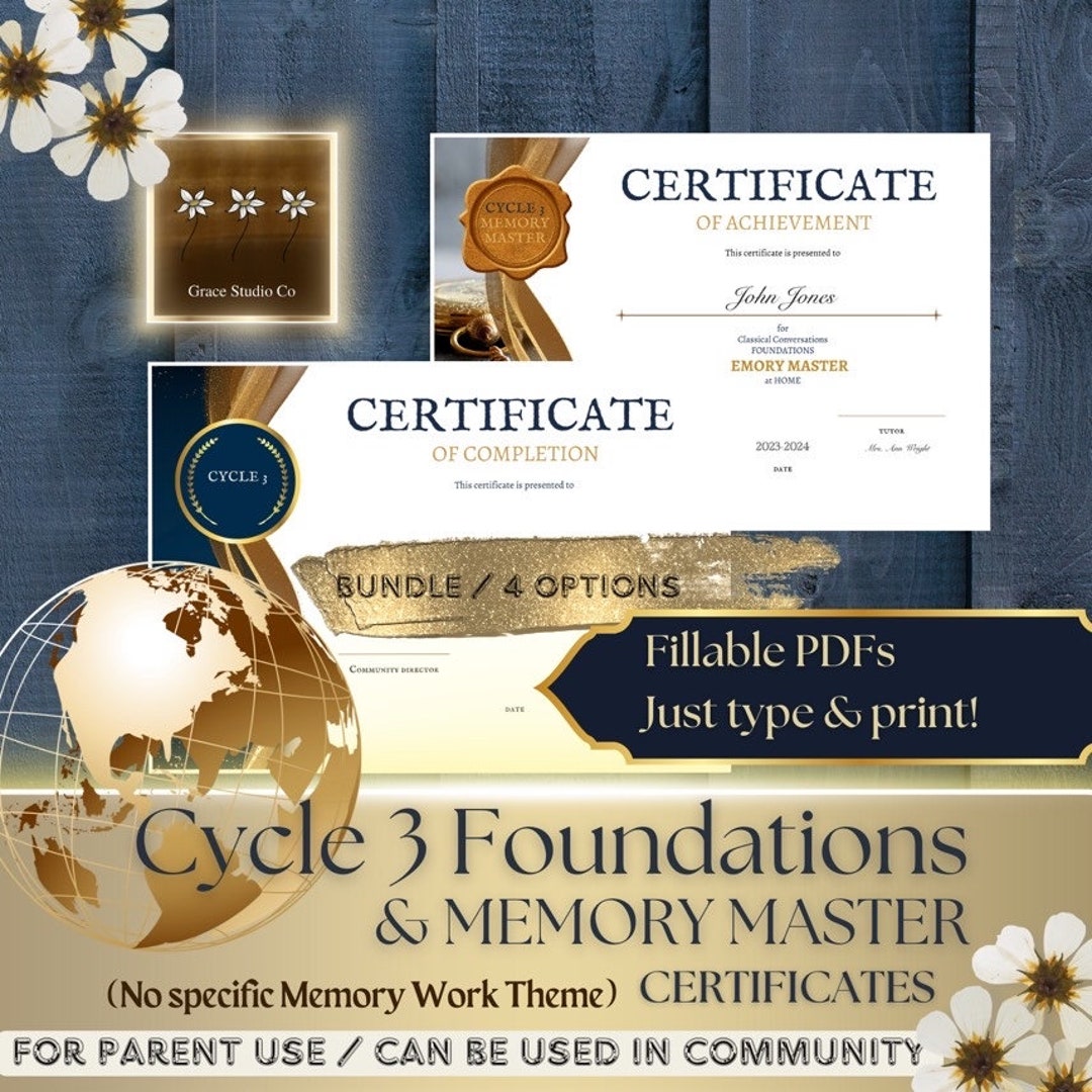 Foundations & MEMORY MASTER Certificates Cycle 3 no Specific Memory ...