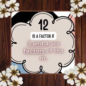 Math Factor Cheat Sheet PRINTABLE Pdf - Etsy