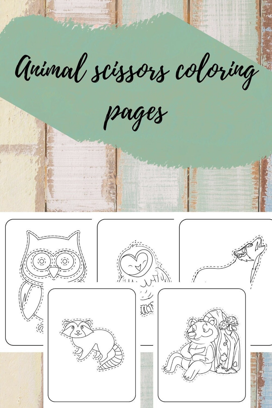 Coloring Pages for Kids - Scissor Skills | Printable Art Download | 20 ...