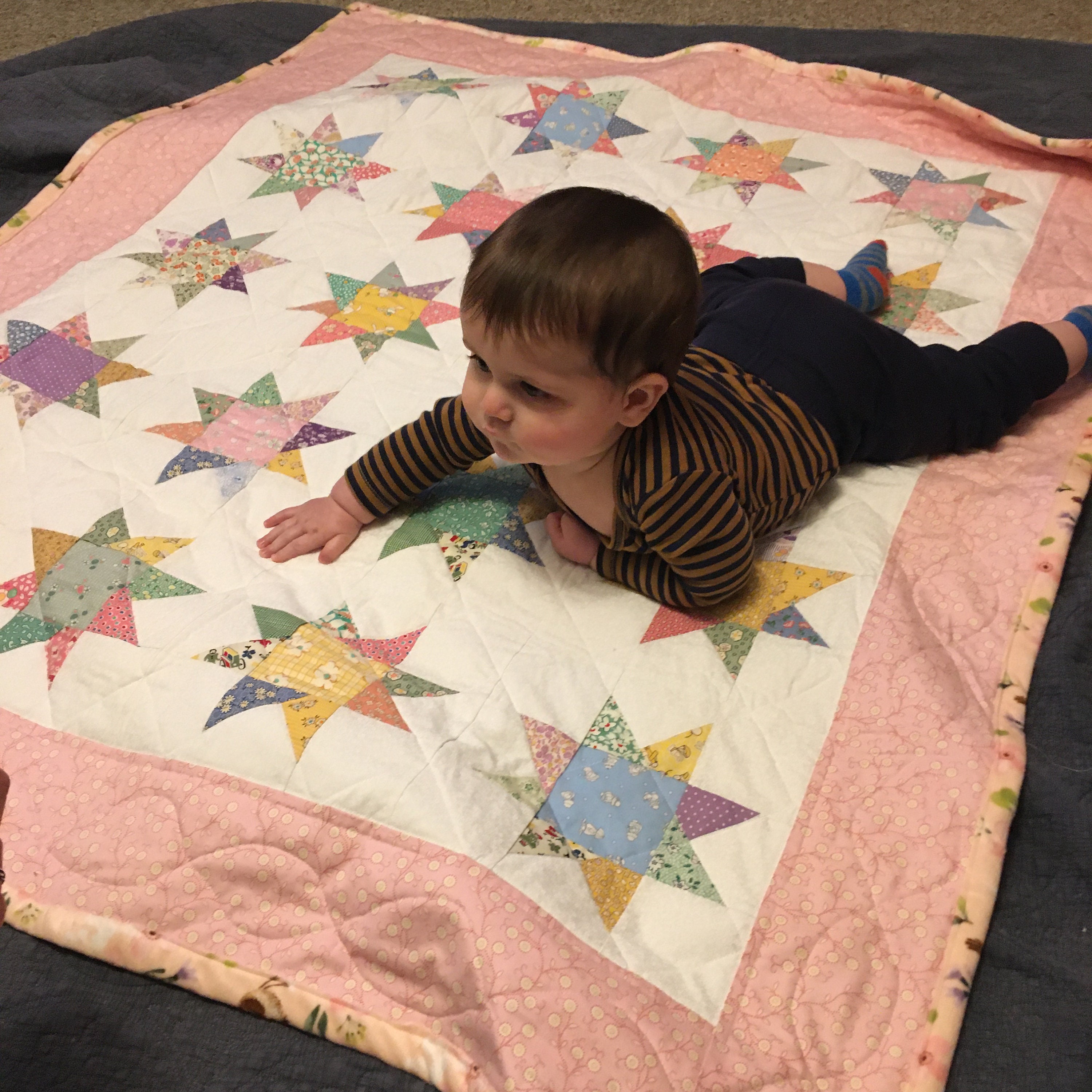 Retro Spring Star Quilt - Etsy