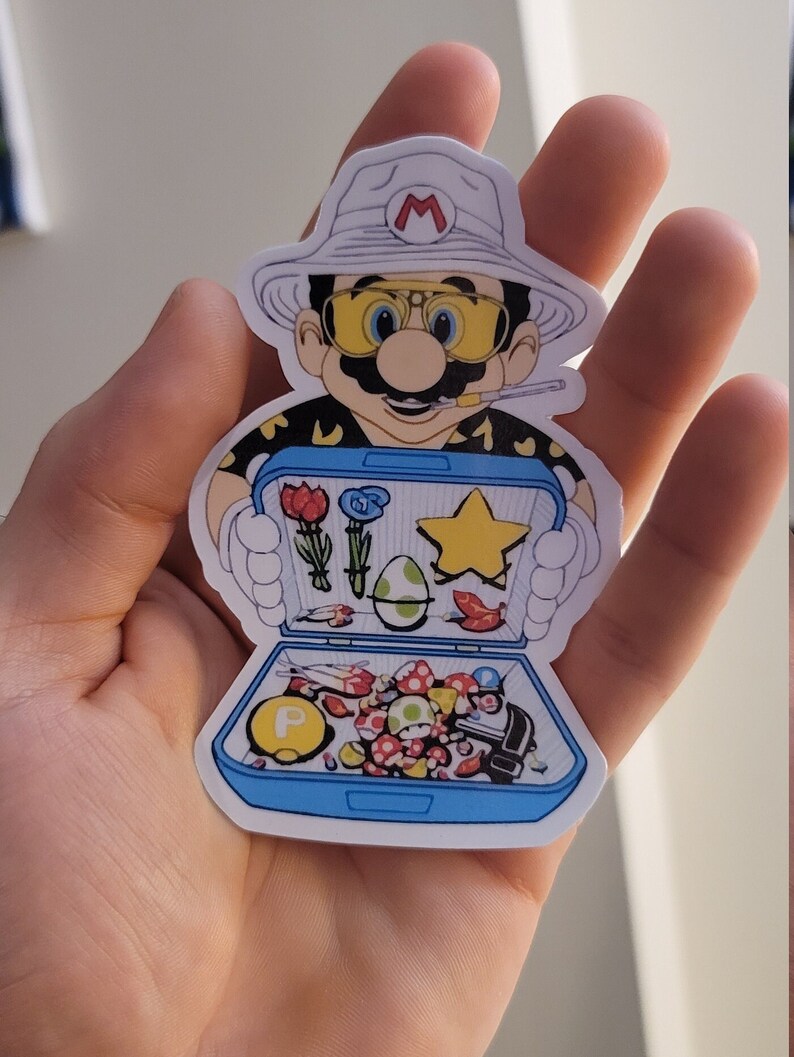 Mario Sticker. Fear and Loathing Super Mario - Etsy