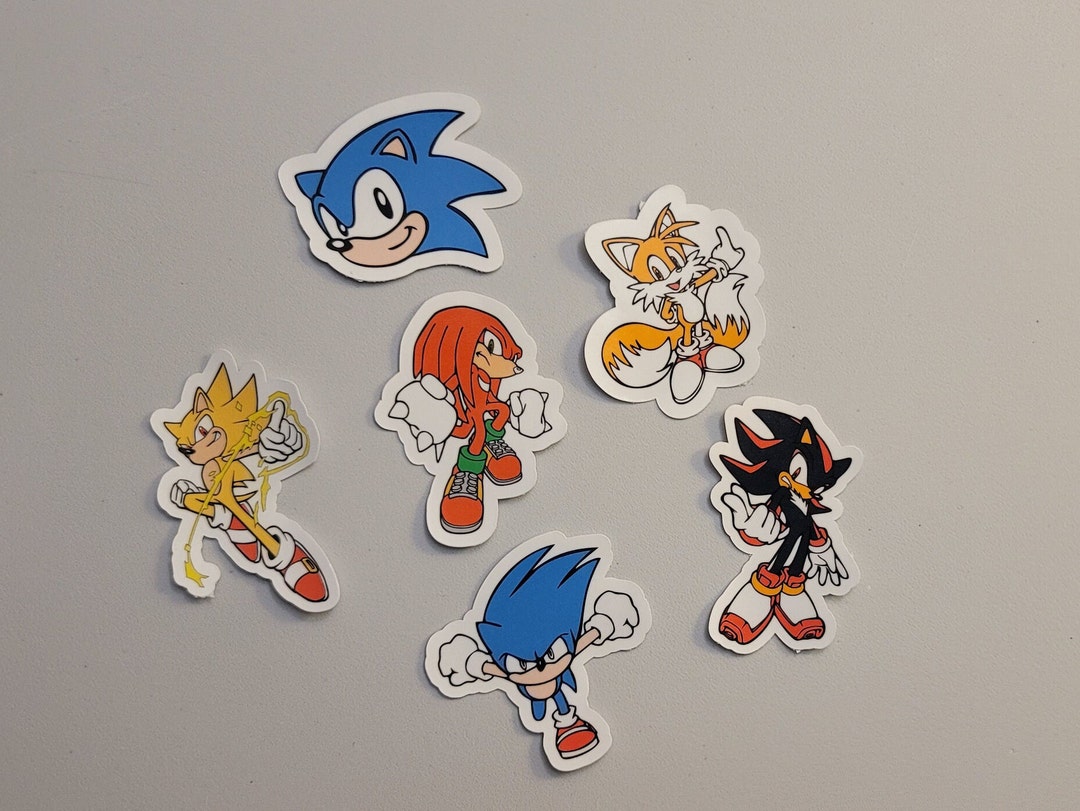 Sonic the Hedgehog Stickers. 6 Pack of Vinyl Decals - Etsy