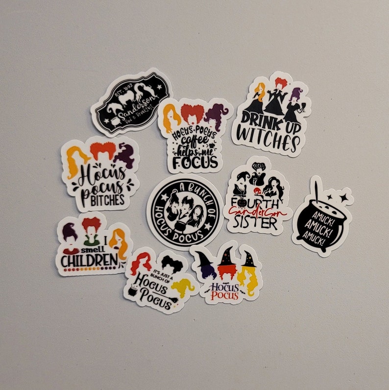Hocus Pocus Stickers. Halloween Decals - Etsy