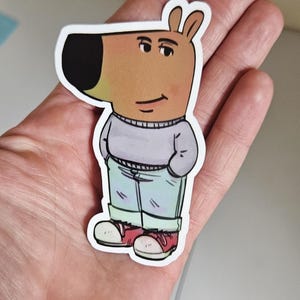 Chill Guy Dog Sticker. Chill Guy Meme - Etsy