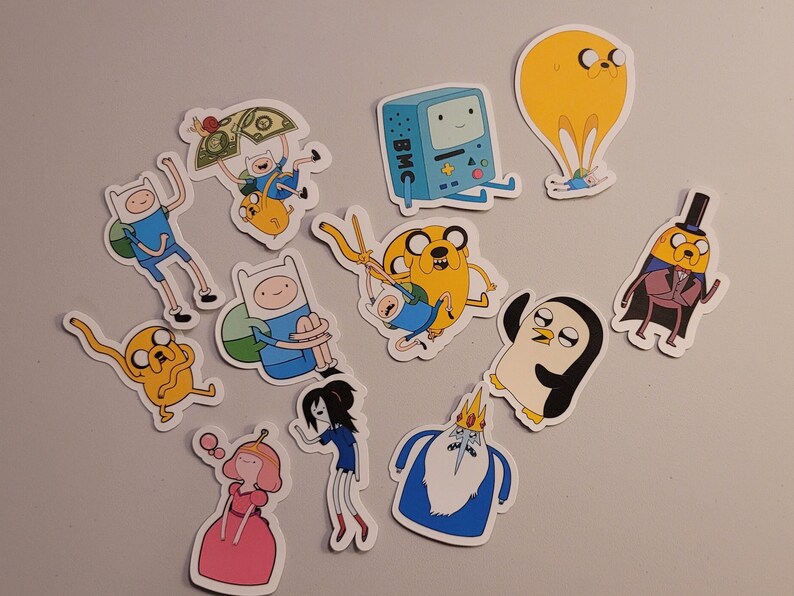 Adventure Time Stickers. 12 Pack. Vinyl, Long Lasting. - Etsy