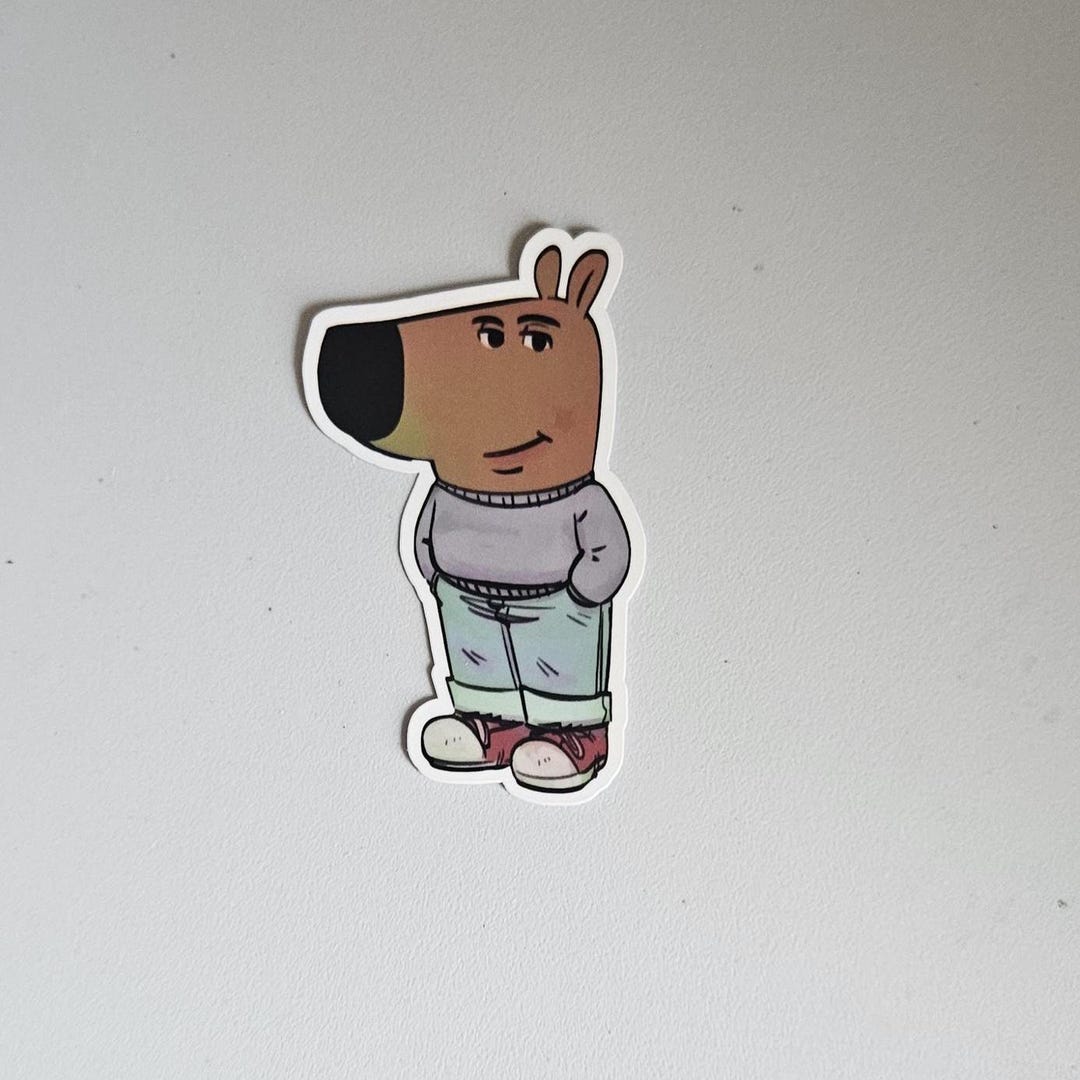 Chill Guy Dog Sticker. Chill Guy Meme - Etsy