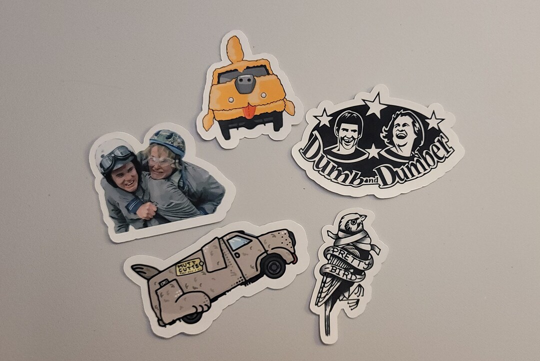 Dumb and Dumber Stickers. 5 Pack of Vinyl Decals - Etsy
