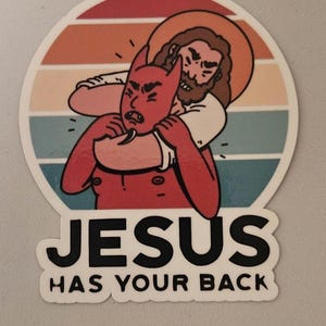 Jesus Has Your Back Decal - Etsy