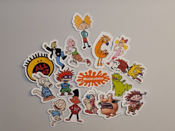 90s Nickelodeon Stickers. Pack of 16 Decals - Etsy