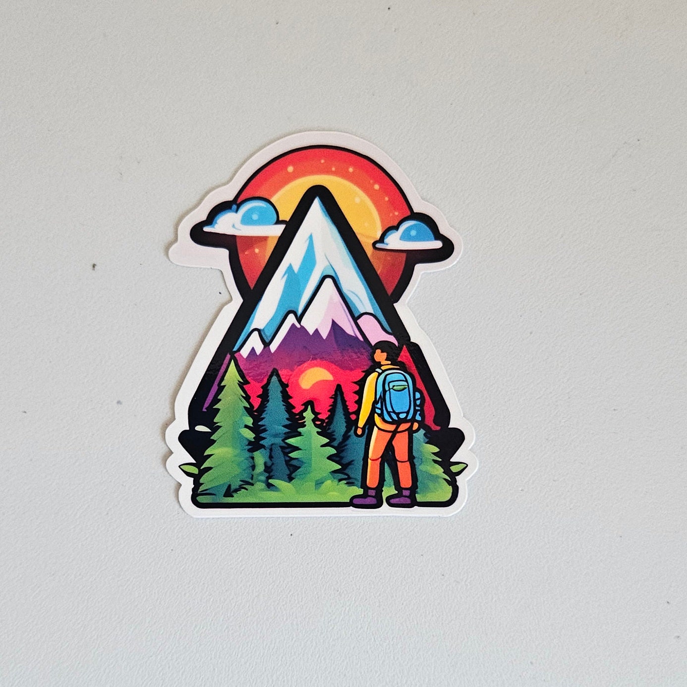 Trippy Hiking Decal. Vinyl Sticker - Etsy