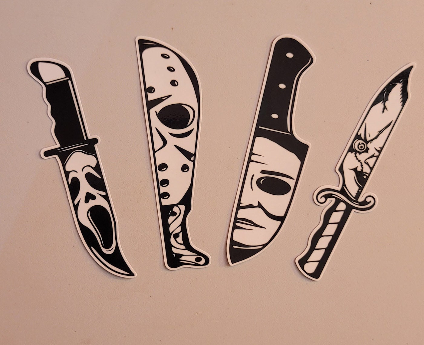 Horror Knife Decals. Halloween Stickers 4 Pack - Etsy