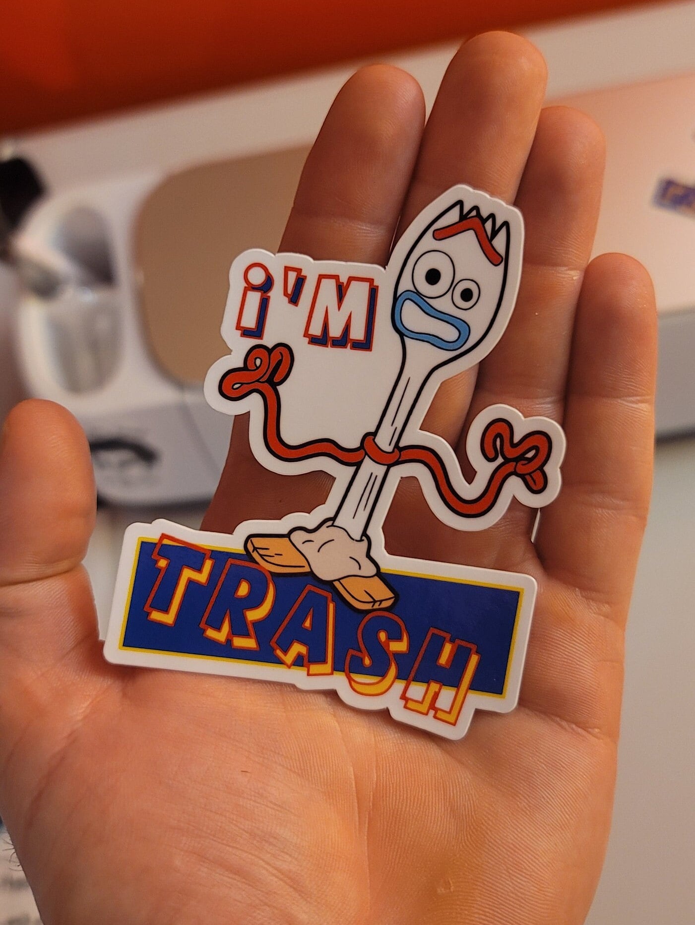Toy Story Forky Decal. Vinyl Sticker - Etsy