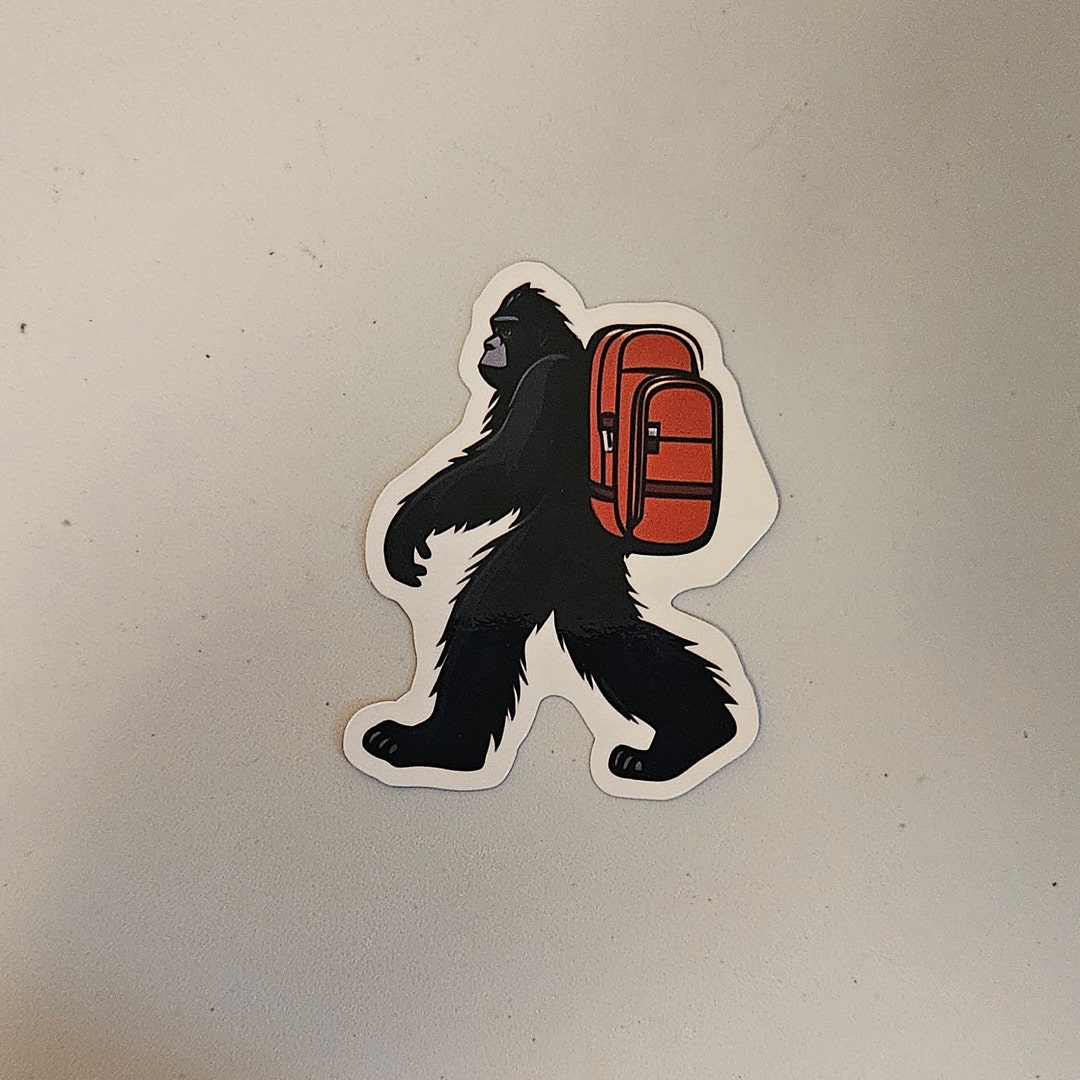 Hiking Bigfoot Sticker. Vinyl Decal - Etsy
