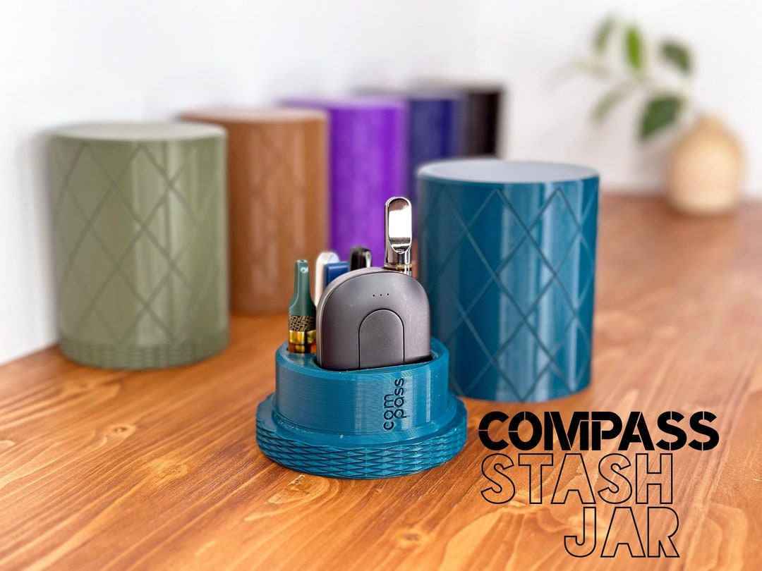Vessel Compass Stash Box - 510 Cartridge Organizer - Discreet Storage ...