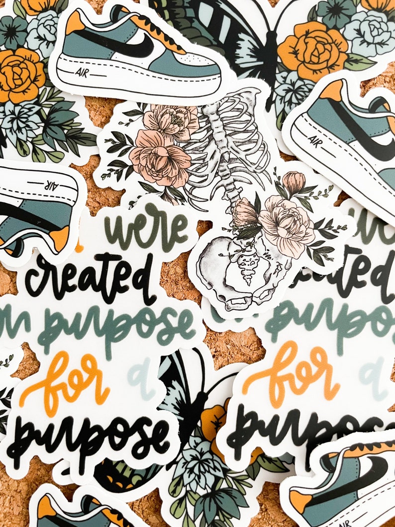 Floral Skeleton // Vinyl Sticker - Etsy