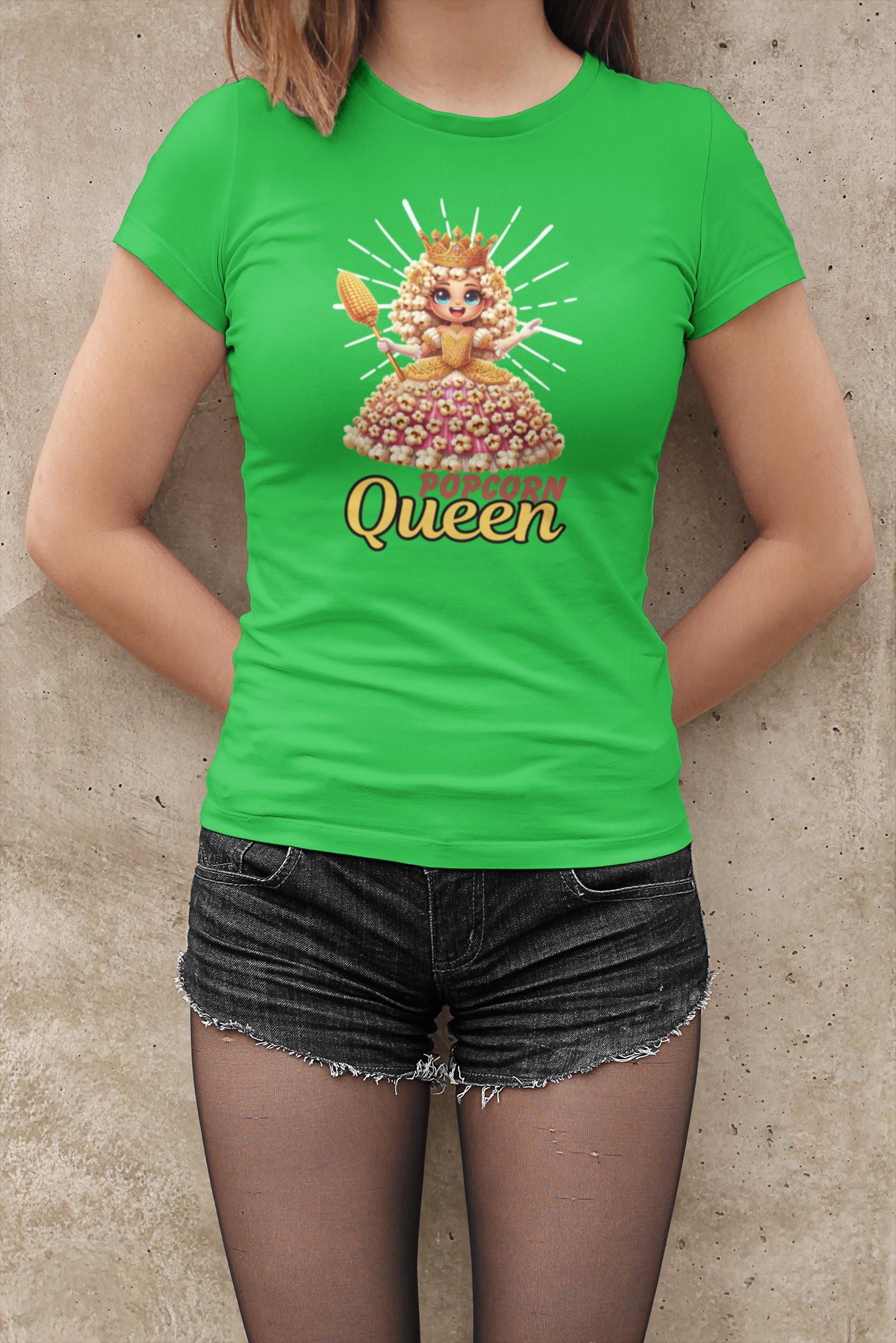 Funny Popcorn Queen Png | Popcorn Queen Svg | Popped Corn Queen Digital ...