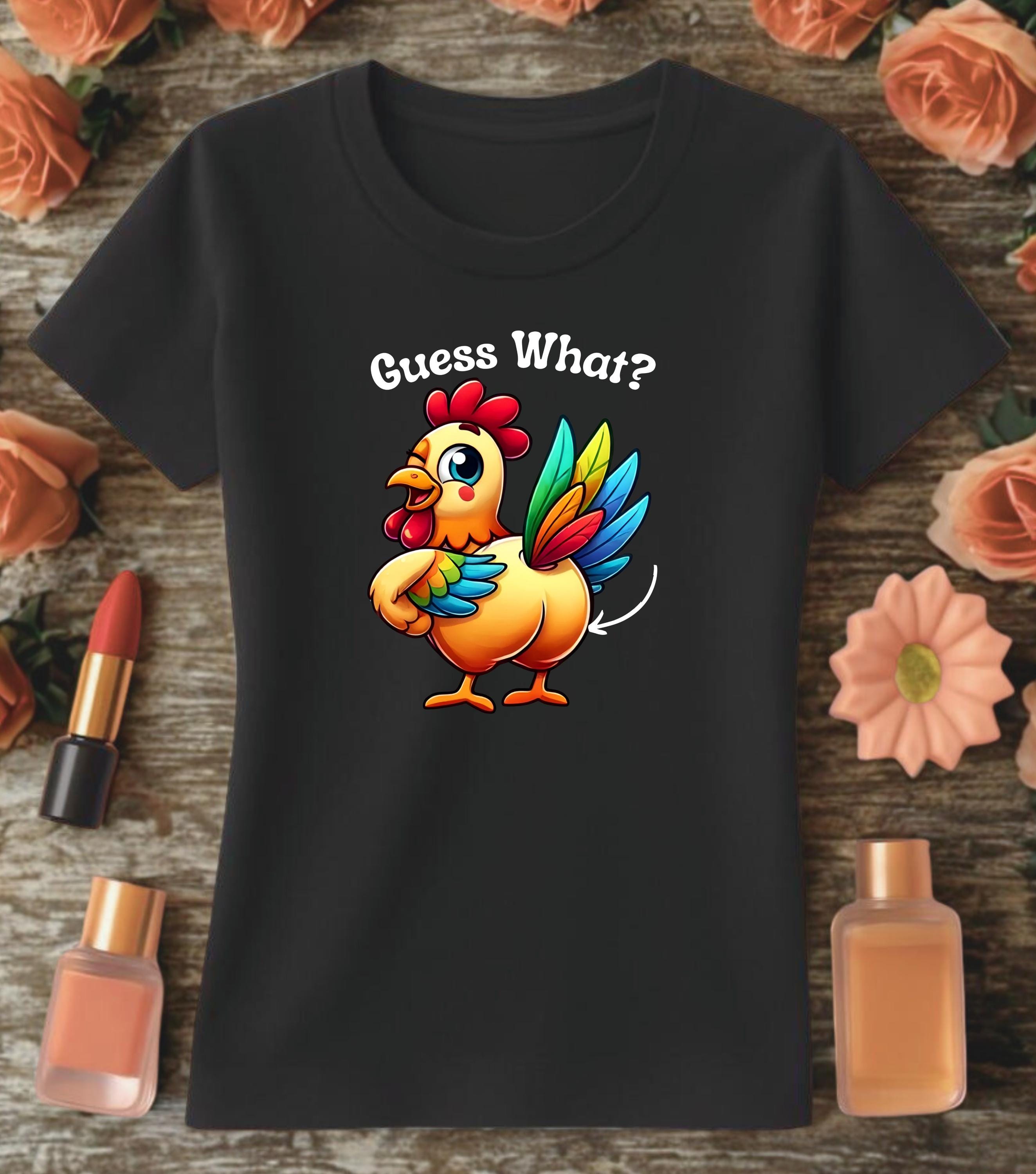 Chicken Butt SVG - Guess What Funny Meme - Perfect for T-shirts ...