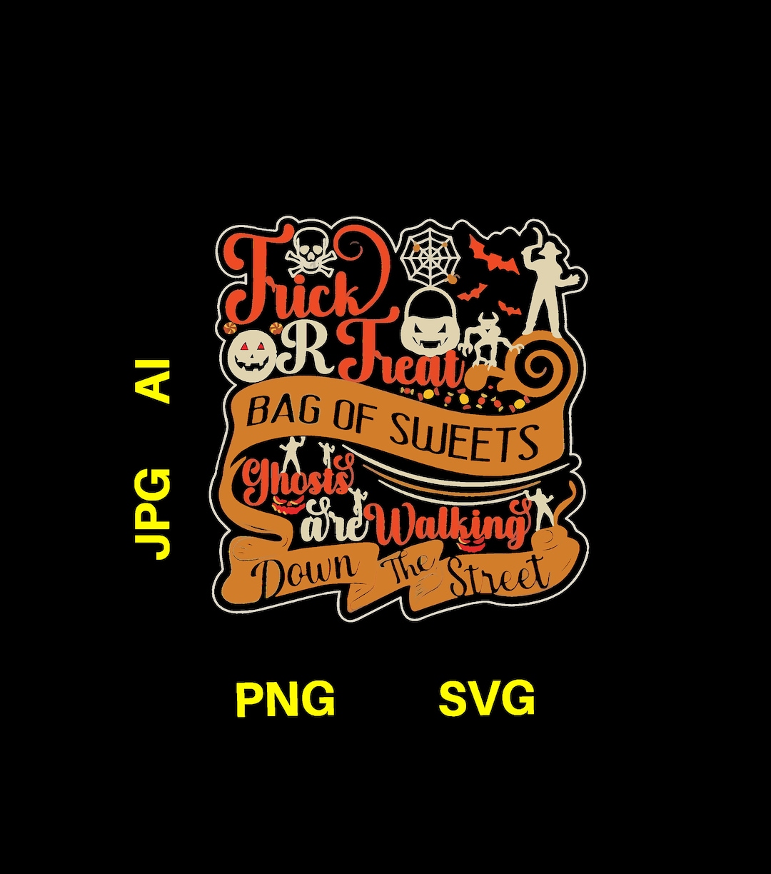 Trick or Treat Down Main Street Svg Mouse Halloween Svg - Etsy