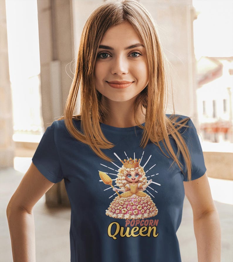 Funny Popcorn Queen Png | Popcorn Queen Svg | Popped Corn Queen Digital ...