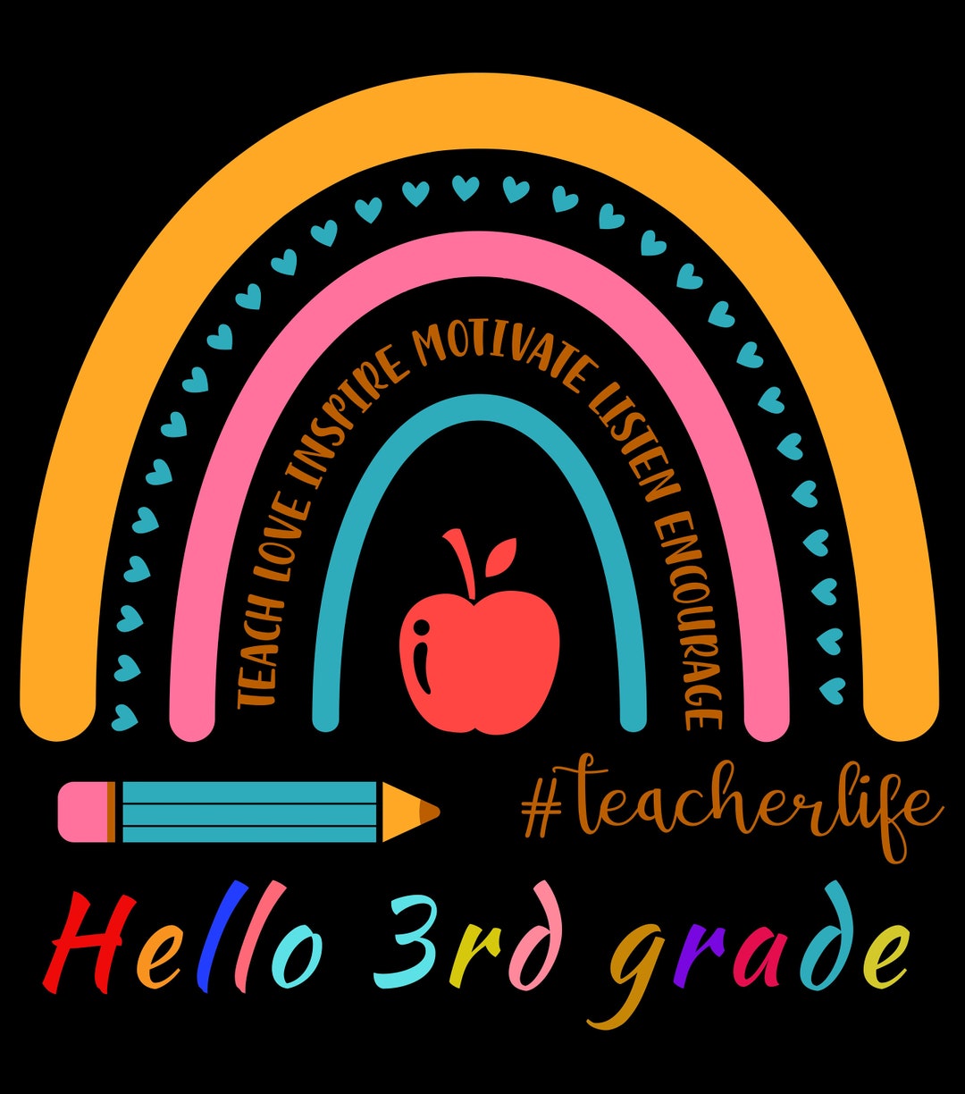 Hello 3rd Grade Svg,hello Third Grade SVG, 3rd Grade Jpg, First Day 3rd ...