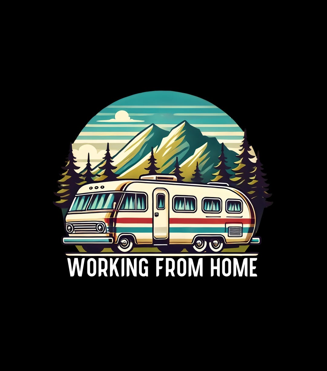 Rv Camper Working From Home Png | Happy Camper WFH Png | Women WFH | Rv ...