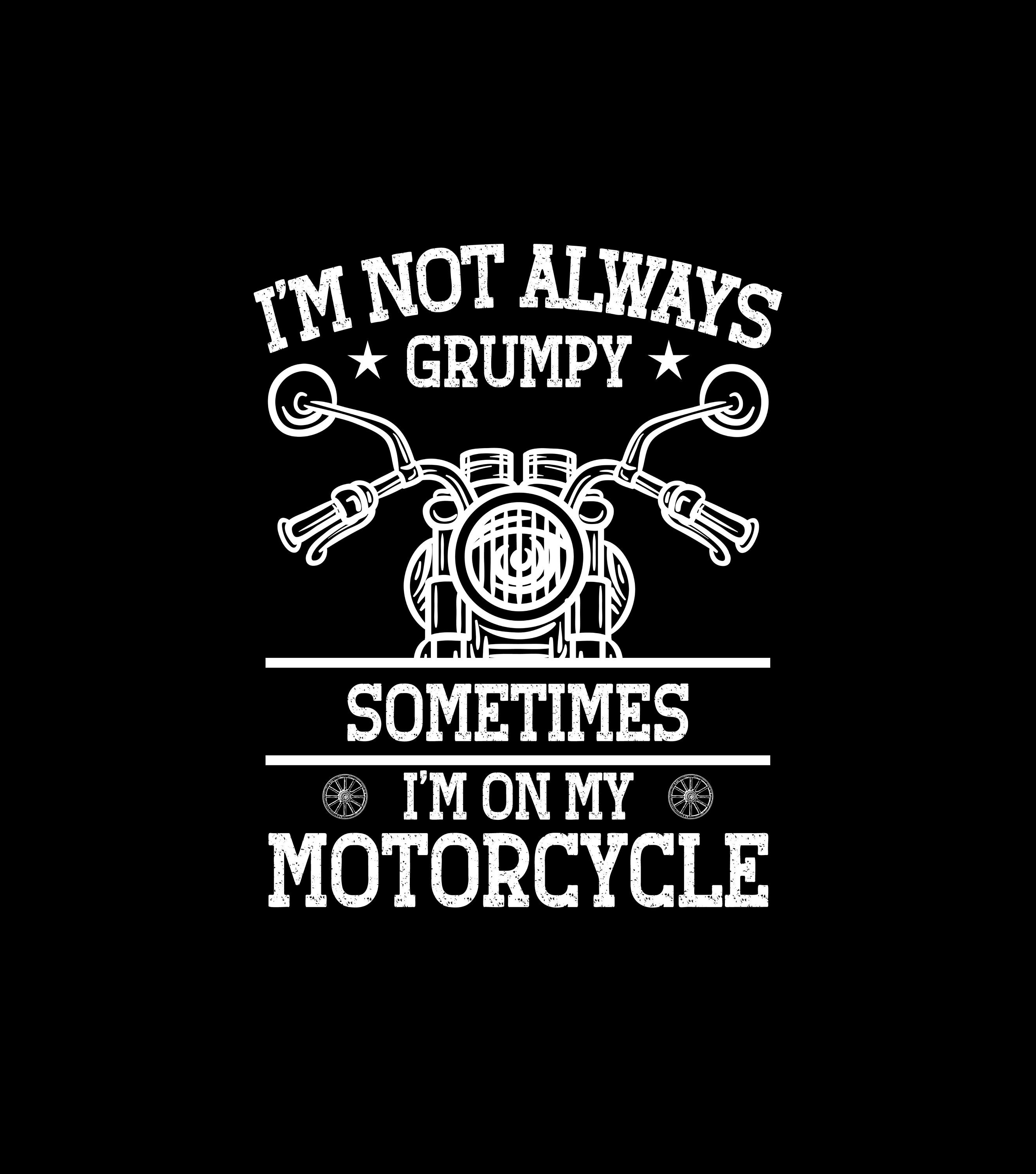 Grumpy Motorcycle SVG | Both White and Black Variants | Motorcycle PNG ...