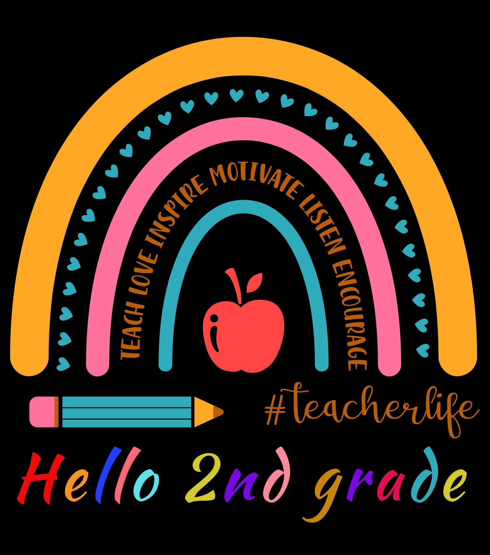 Hello 2nd Grade Svg,hello Second Grade SVG, 2nd Grade Jpg, First Day ...