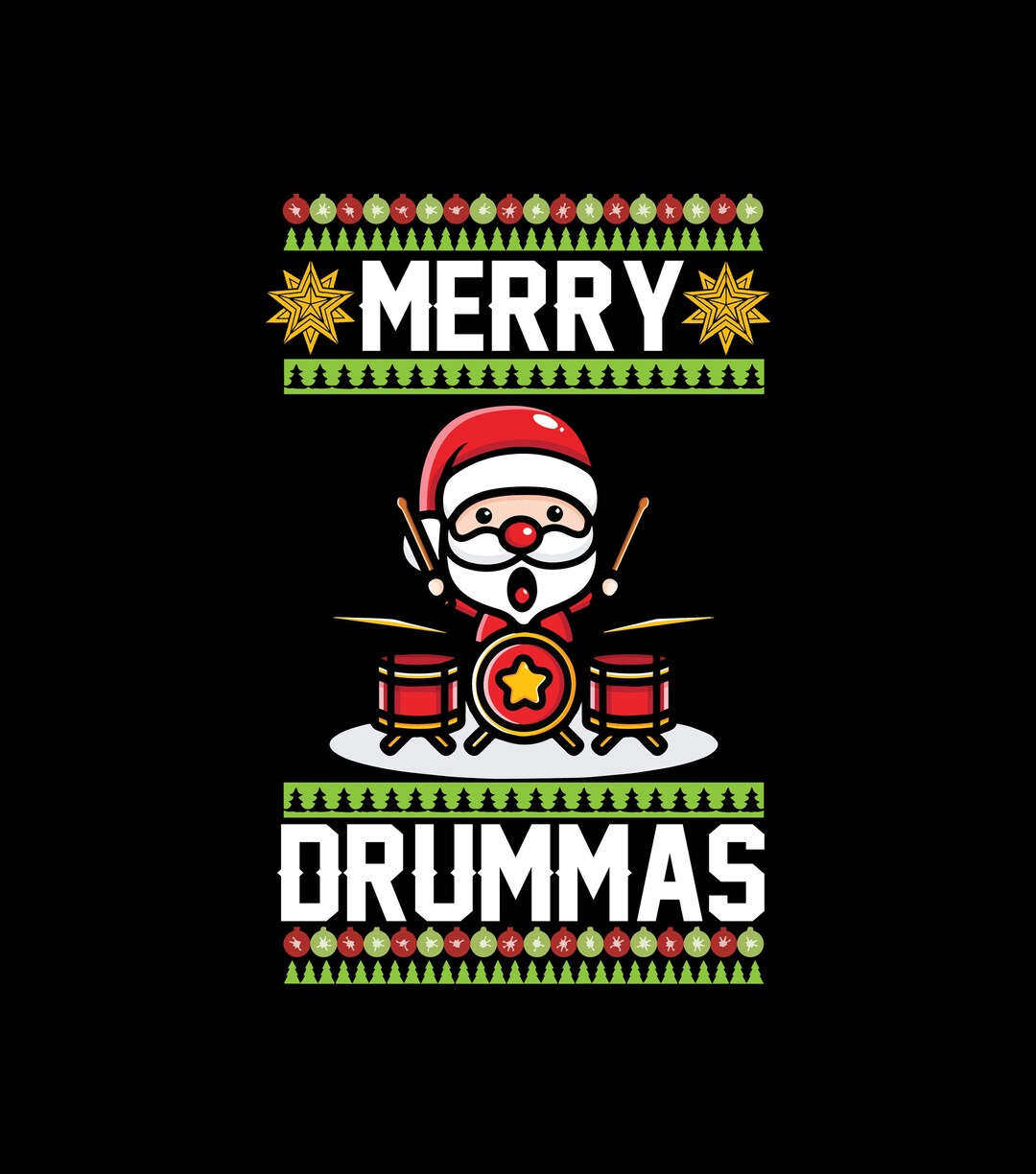 Merry Drummas Santa SVG, Christmas Drummer (digital Files) - Etsy
