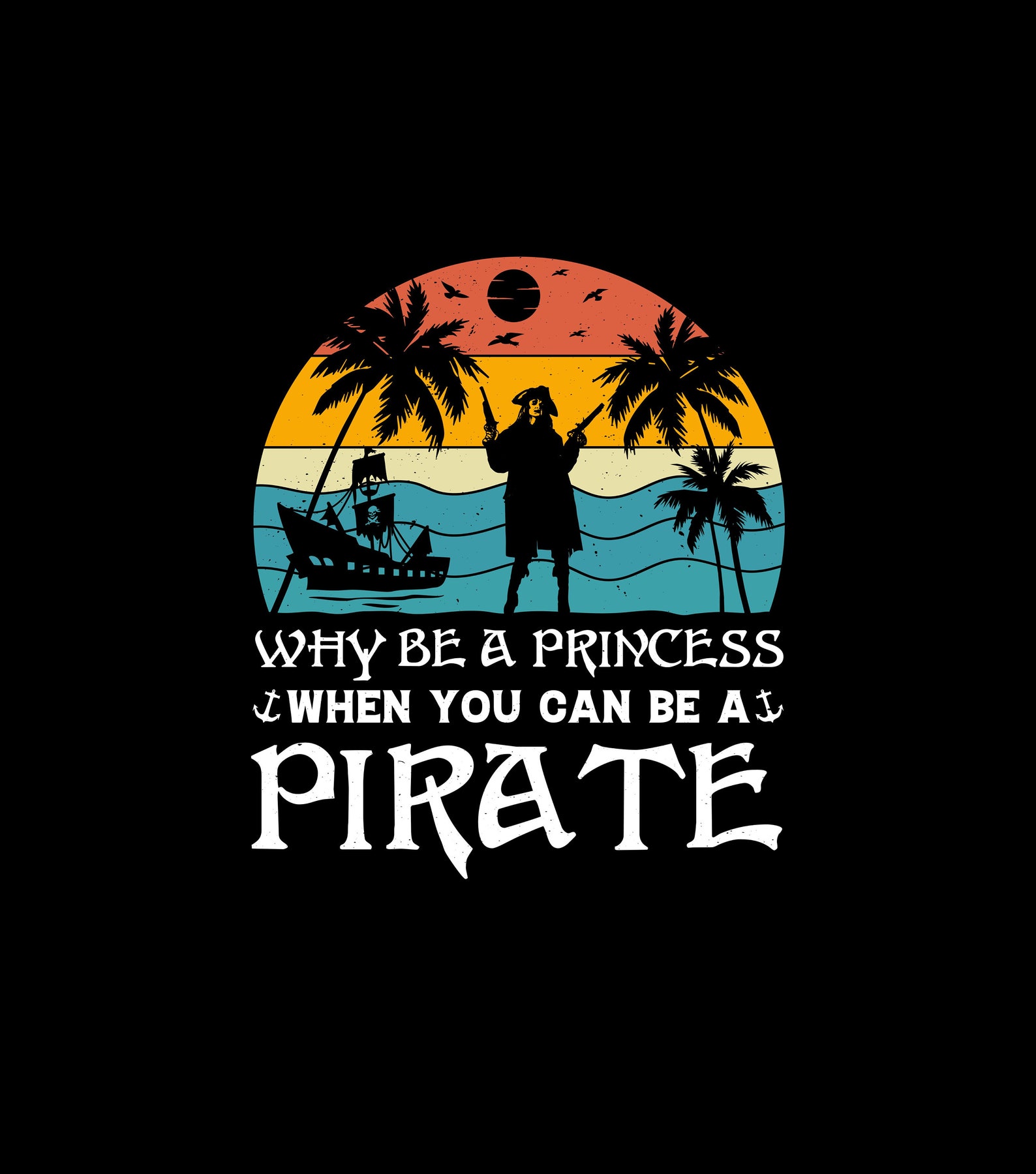 Funny Women Pirate PNG SVG JPG Digital Cricult Files ,princess Pirates ...