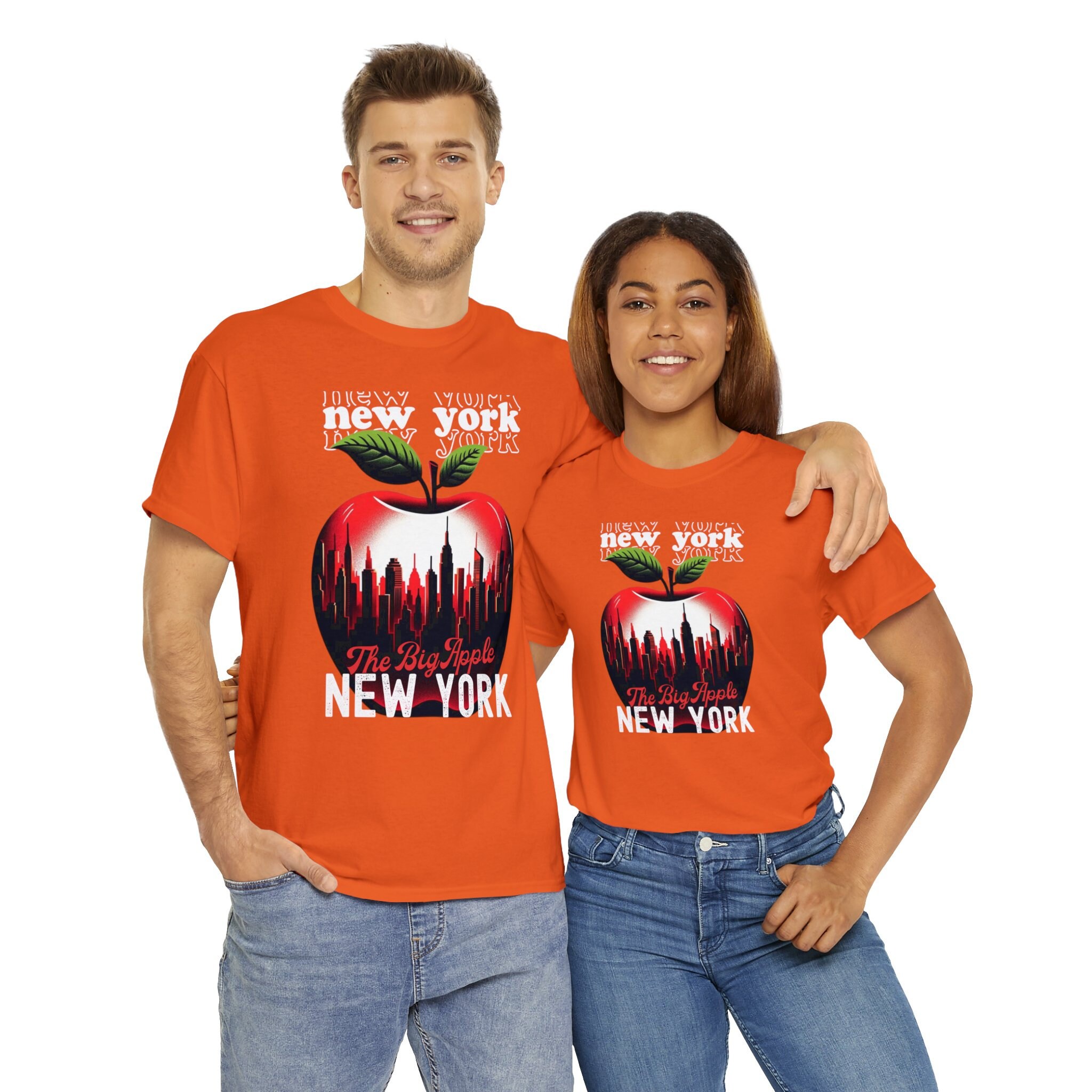 Big Apple New York City Retro Graphic Tee Vintage Shirt Unisex Crew ...