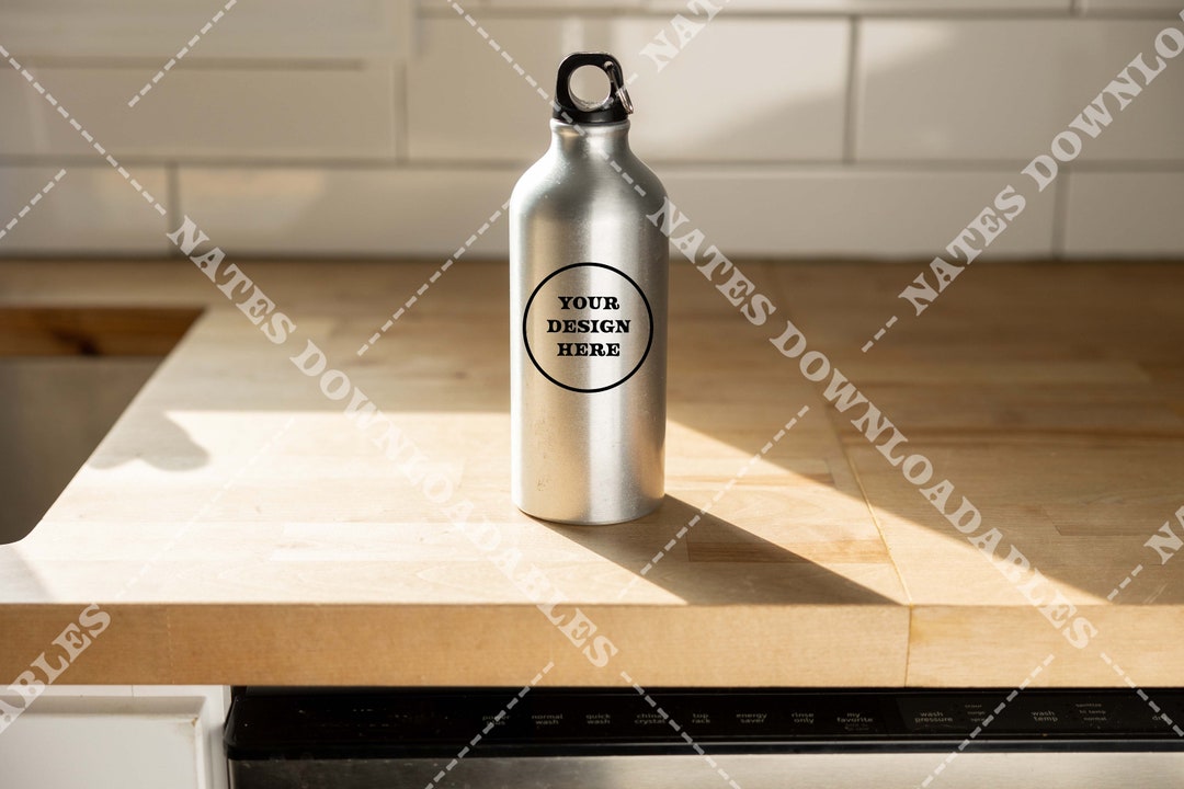 Water Bottle Decal Mockup, Bottle Mockup, Decal Mockup, Downloadable ...