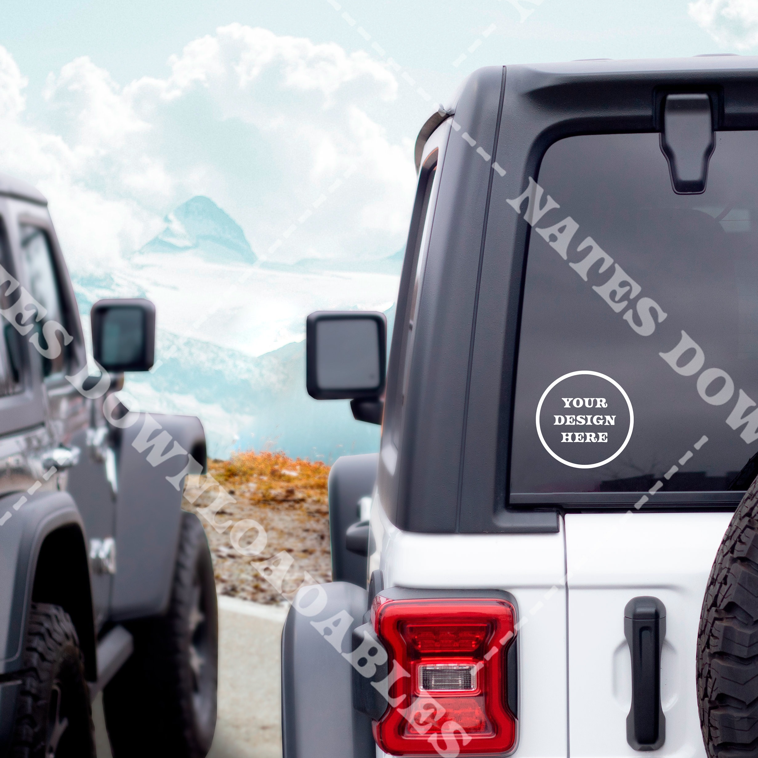 Car Mockup, Car Sticker Mockup, Vinyl Decal Mockup, Sticker Decal ...