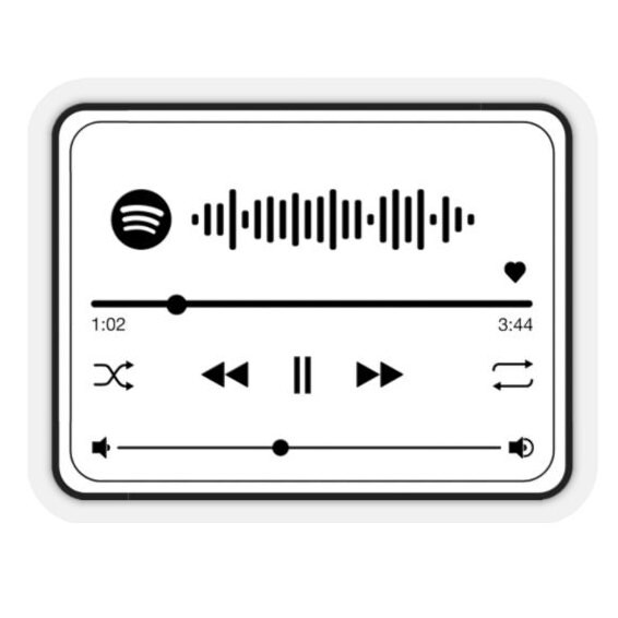 Your Custom Song/playlist Code Kiss Cut Sticker, Spotify Code Sticker ...