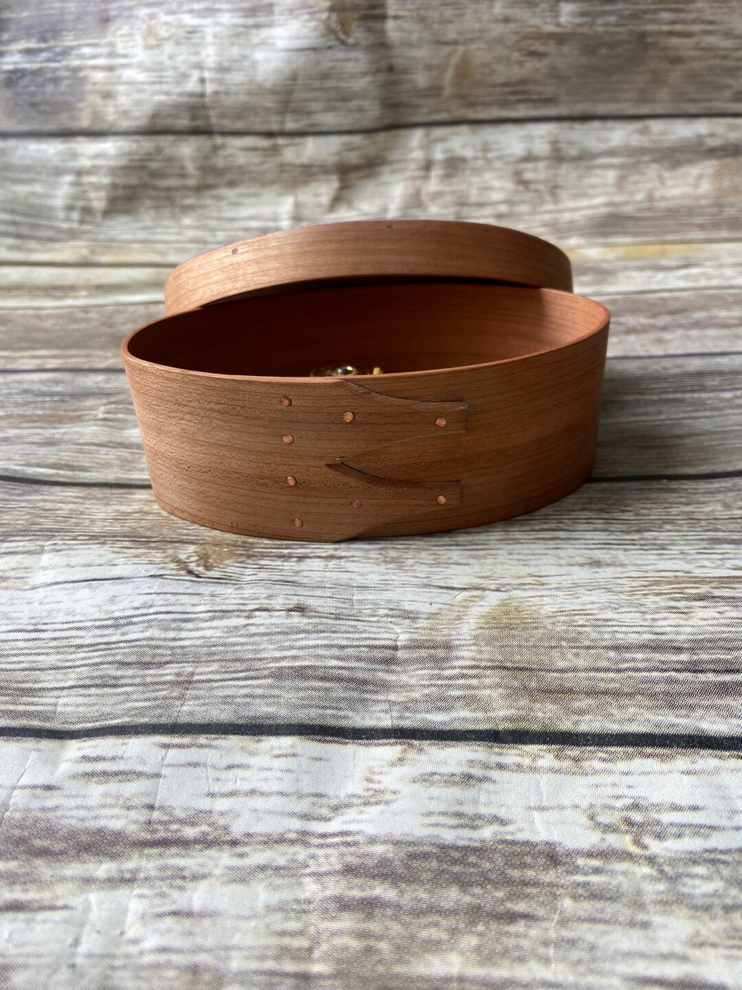 Handcrafted Reproduction Cherry Shaker Box With Painted Lid - Etsy