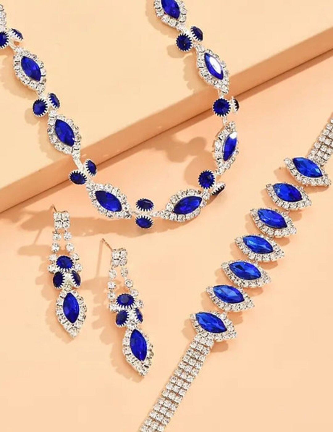 Wedding Bridal Jewelry Set Faux Ruby Around by Shiny Zircon - Etsy