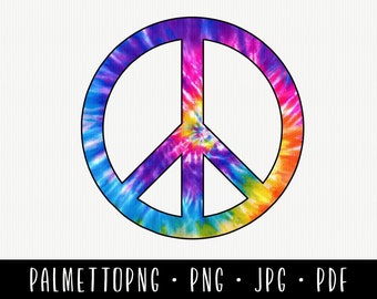 Tie Dye Peace Sign | Etsy