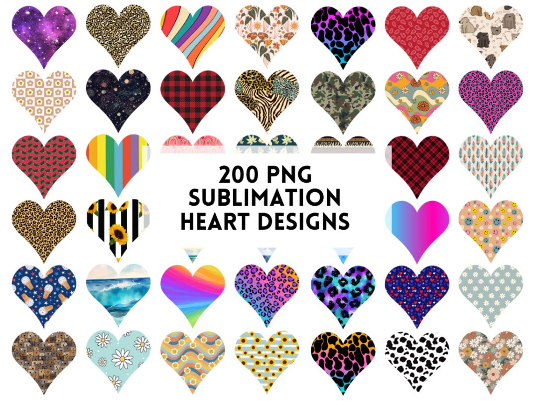 200+ Heart Sublimation Bundle Png, Sublimation Designs, Sublimation ...