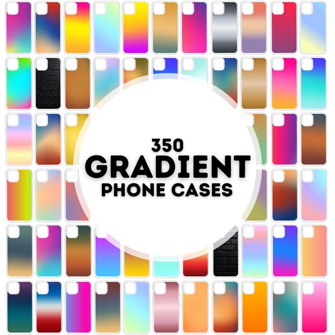 350 Gradient Phone Case Sublimation Designs, Phone Case Png Bundle ...