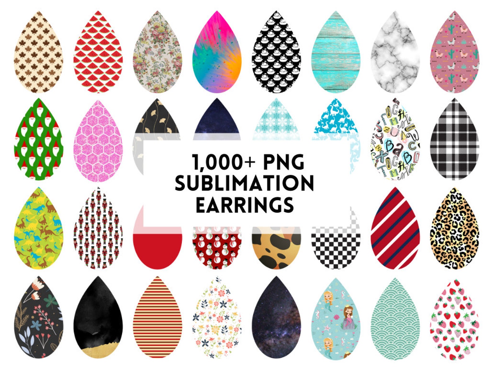 1000+ Sublimation Earring Designs Template Bundle, Sublimation Earring ...