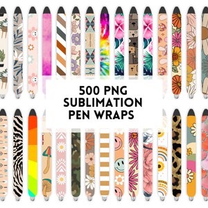500 Pen Wrap Sublimation Designs Png Epoxy Pen Wraps Pen - Etsy
