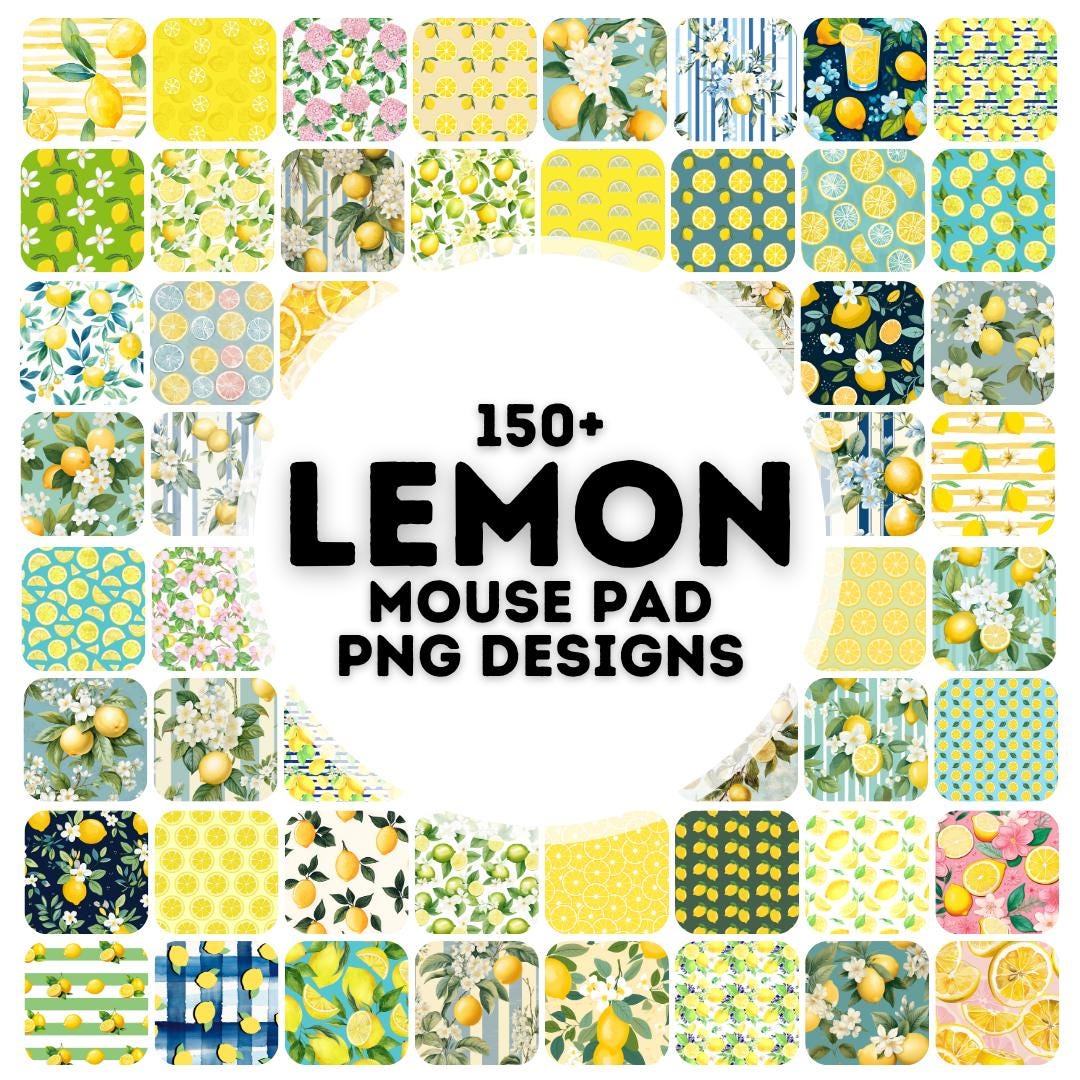 150 Lemon Mouse Pad Sublimation Designs Png, Mouse Pad Sublimation ...