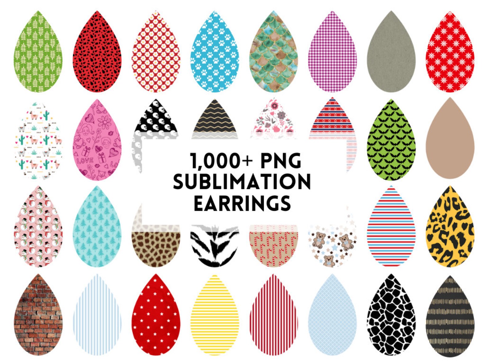 1000+ Sublimation Earring Designs Template Bundle, Sublimation Earring ...