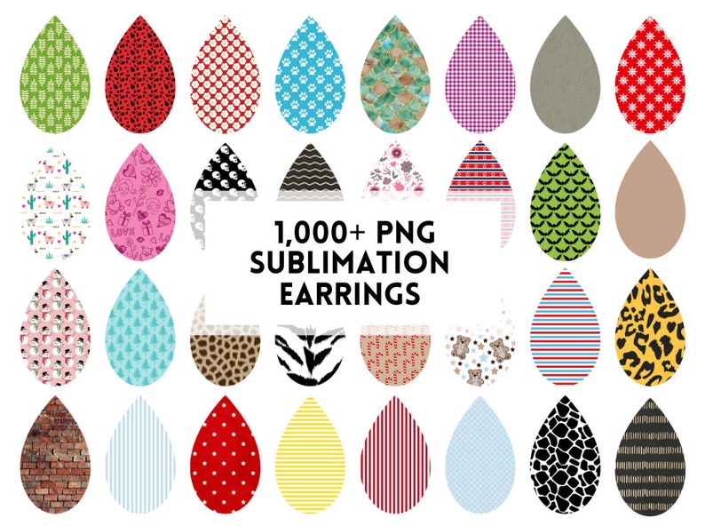 1000+ Sublimation Earring Designs Template Bundle, Sublimation Earring ...