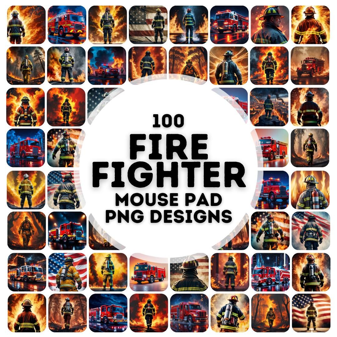 100 Firefighter Mouse Pad Sublimation Designs Png, Mouse Pad ...