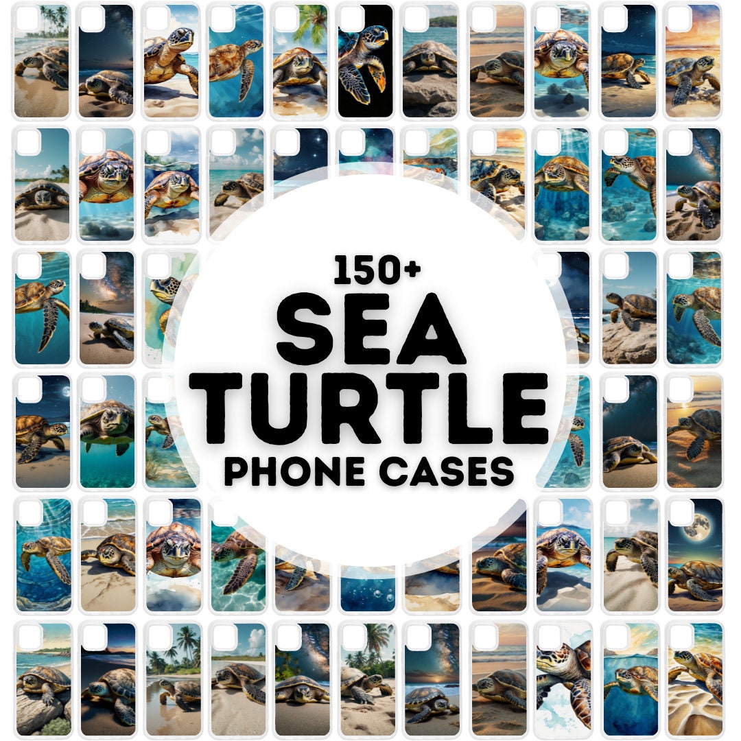 150+ Sea Turtle Phone Case Sublimation Designs, Phone Case Png Bundle ...