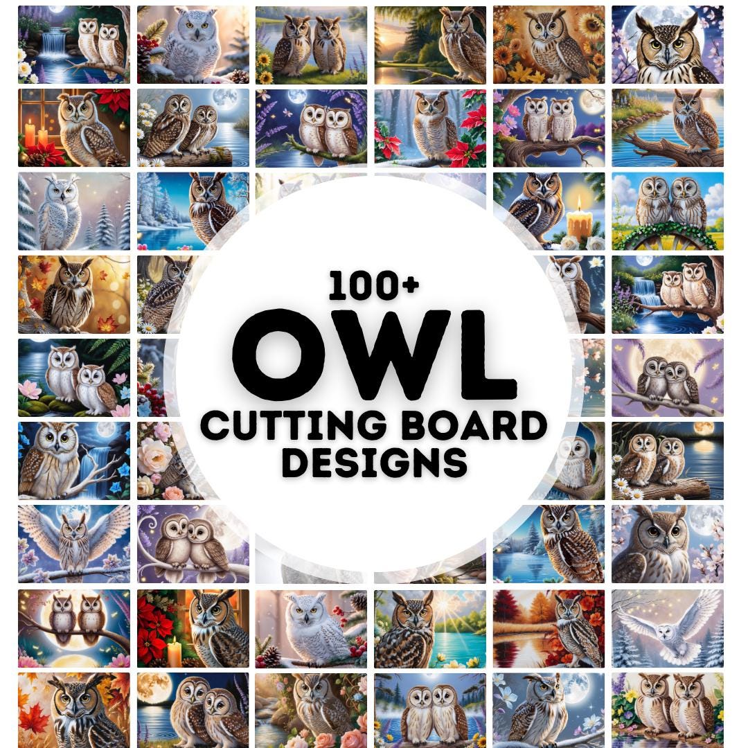 100+ Owl Cutting Board Sublimation Designs Png, Cutting Board ...
