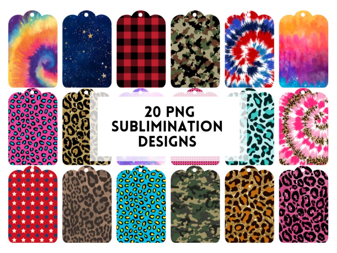 20 Gift Tag Template Bundle, Sublimation Designs, Gift Tag Designs ...